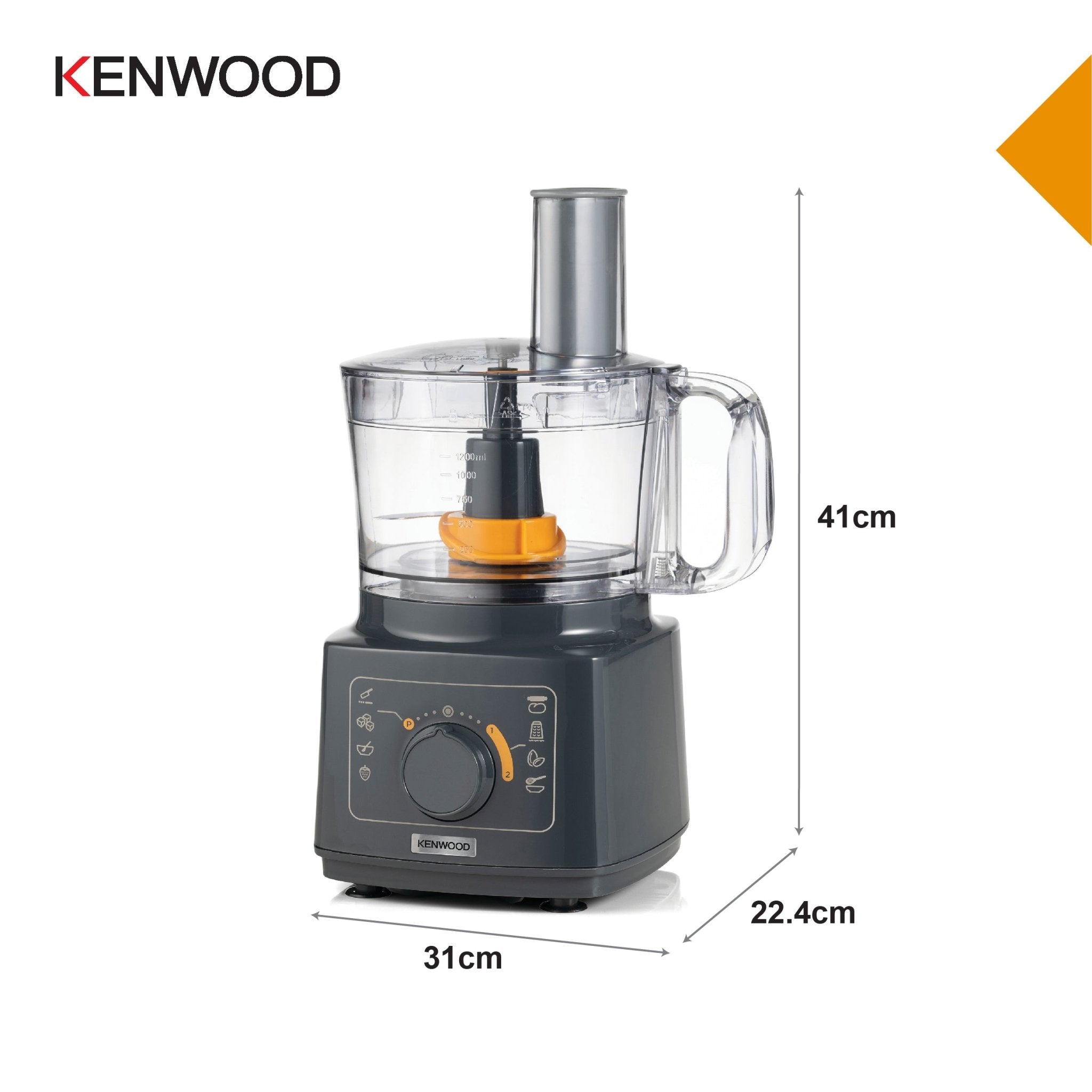 Kenwood - Food Processor Essentials Collection 750W - FDP03.50GY ...